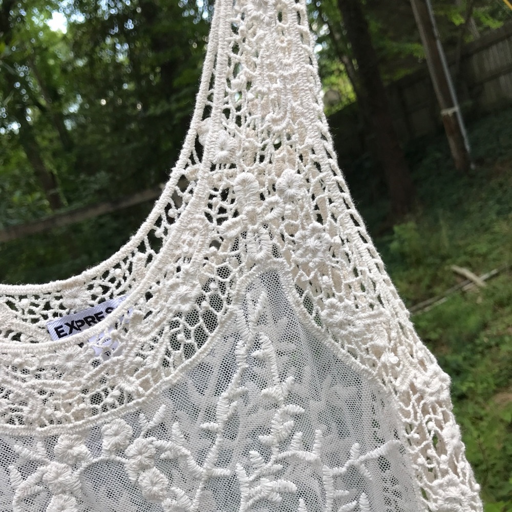 Boho Baroque Lace Crochet Tank By Express - Gem